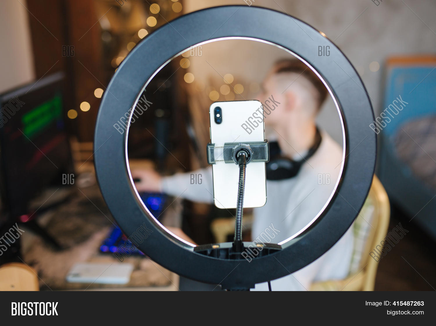 Man Recording Video On Image & Photo (Free Trial) | Bigstock