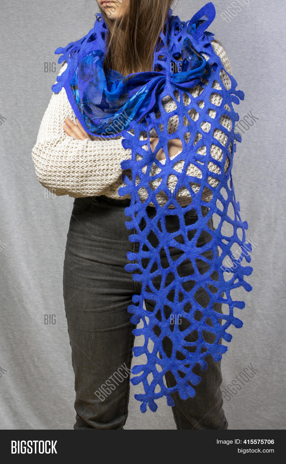 Blue Female Scarf Image & Photo (Free Trial) | Bigstock