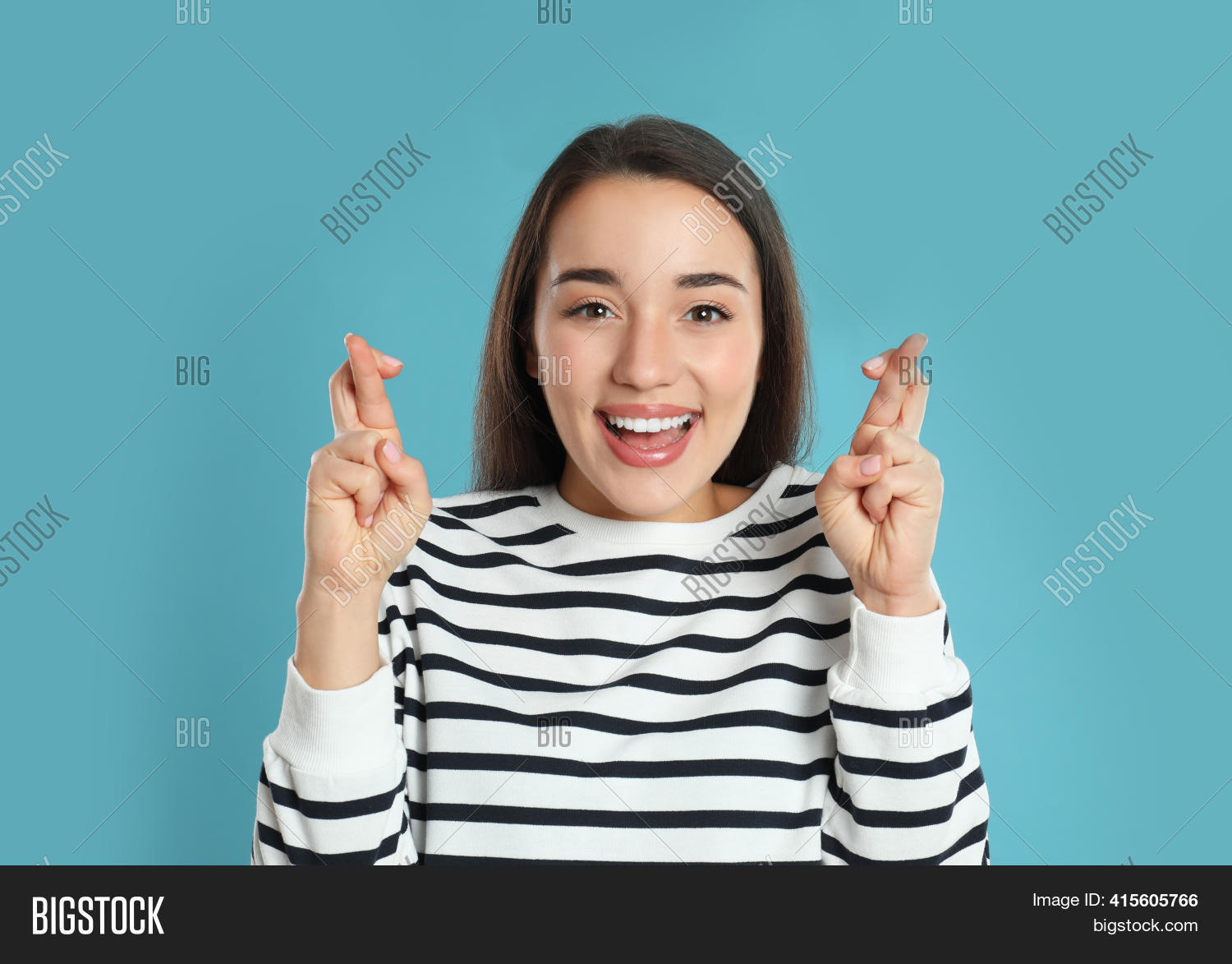 Woman Crossed Fingers Image & Photo (Free Trial) | Bigstock