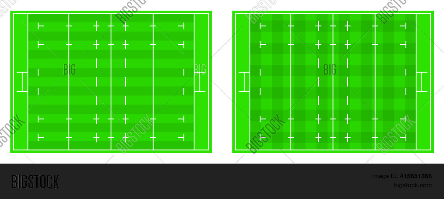 Rugby Field Markings Vector & Photo (Free Trial) | Bigstock