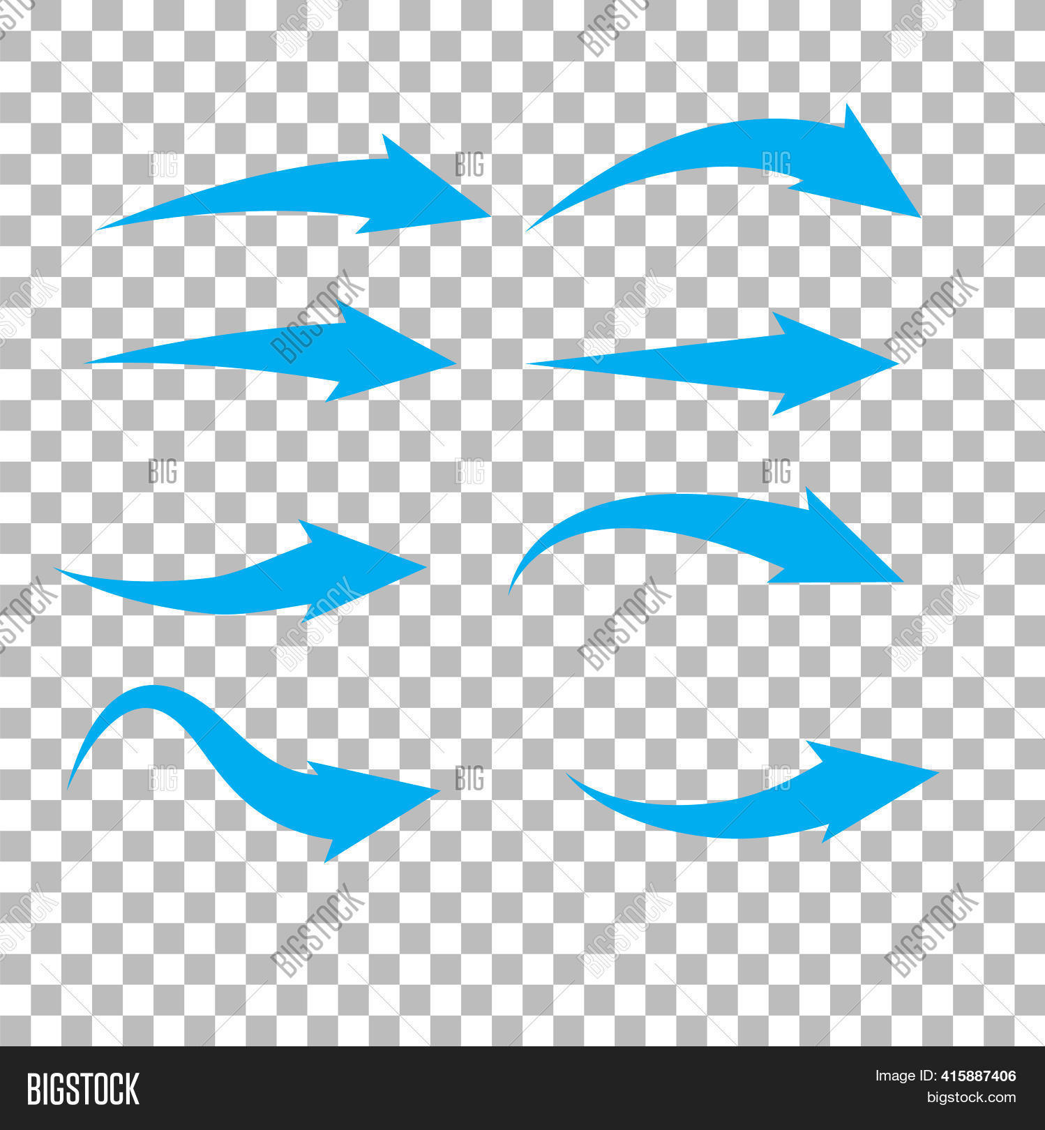 Set Blue Arrow On Image & Photo (Free Trial) | Bigstock