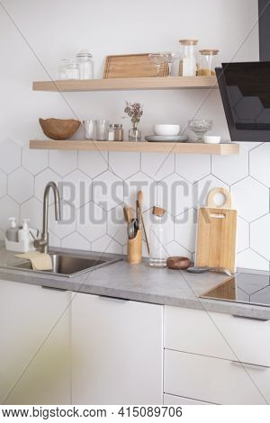 Empty Modern Kitchen Image & Photo (Free Trial) | Bigstock