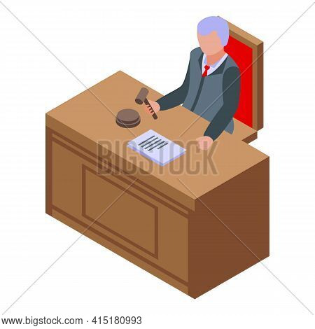 Judge Icon. Isometric Vector & Photo (Free Trial) | Bigstock