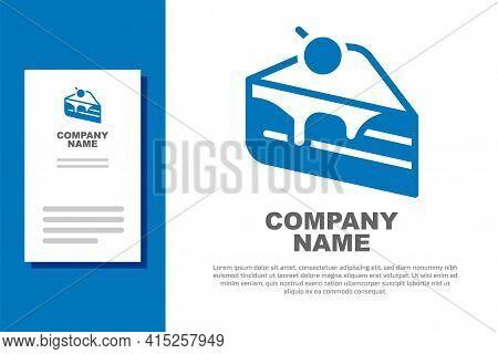 Blue Piece Cake Icon Vector & Photo (Free Trial) | Bigstock