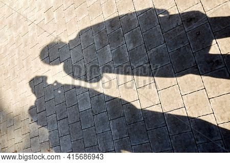 Two Shadows Figures On Image & Photo (Free Trial) | Bigstock