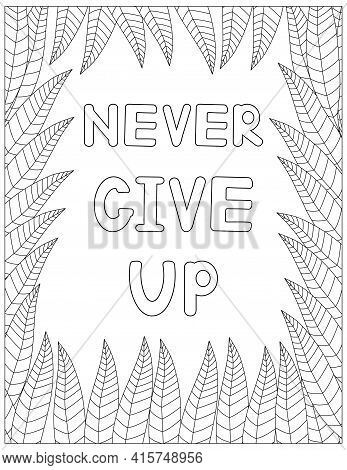 Never Give . Quote Vector & Photo (Free Trial) | Bigstock