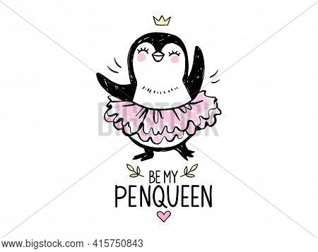 Cute Princess Penguin Vector & Photo (Free Trial) | Bigstock