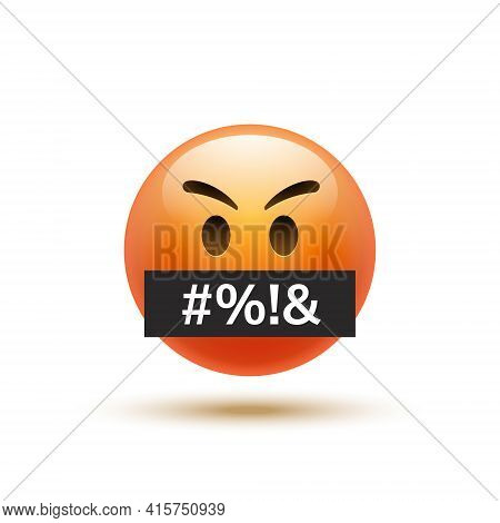Angry Emoji Curse Vector & Photo (Free Trial) | Bigstock