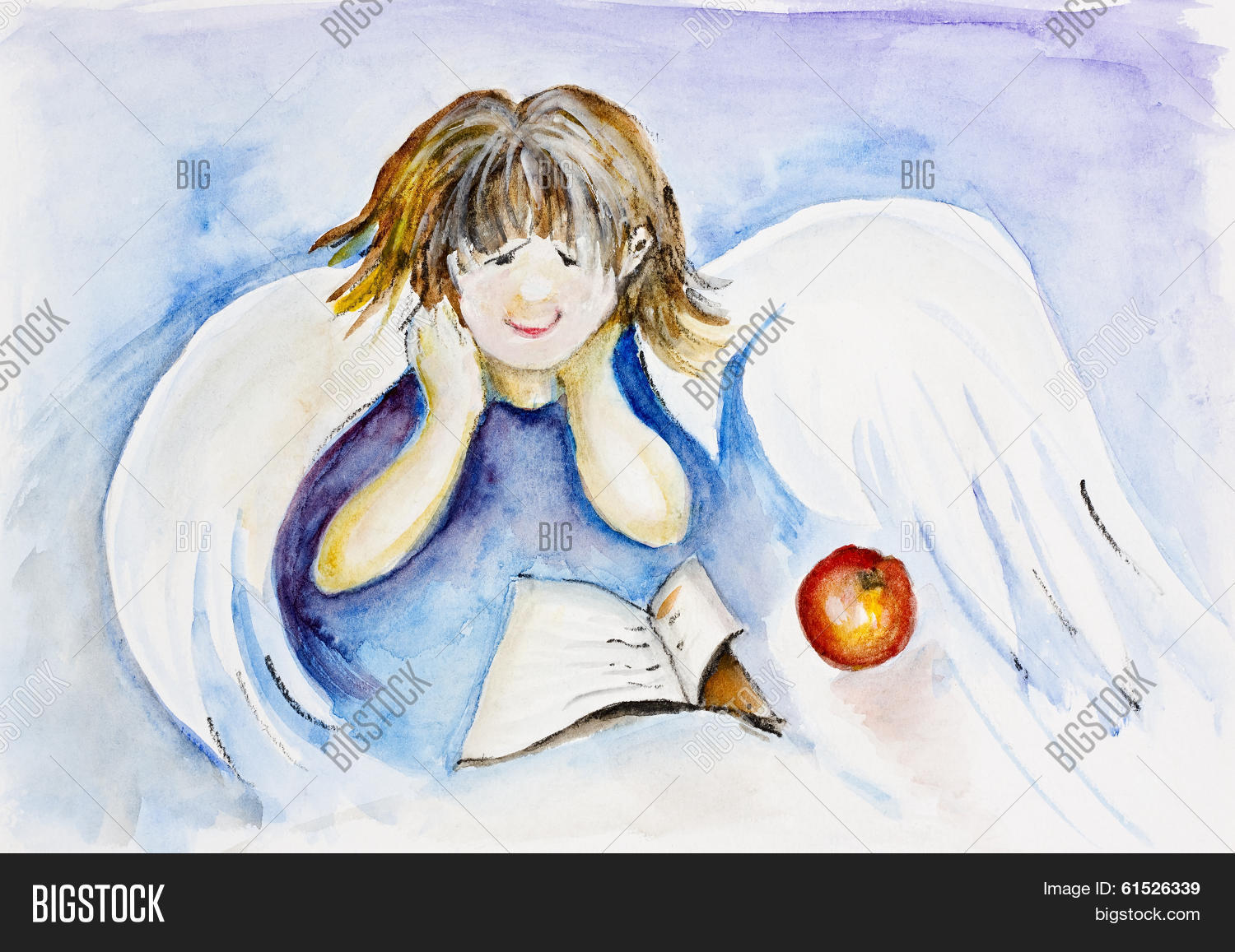 Reading Angel Image & Photo (Free Trial) | Bigstock