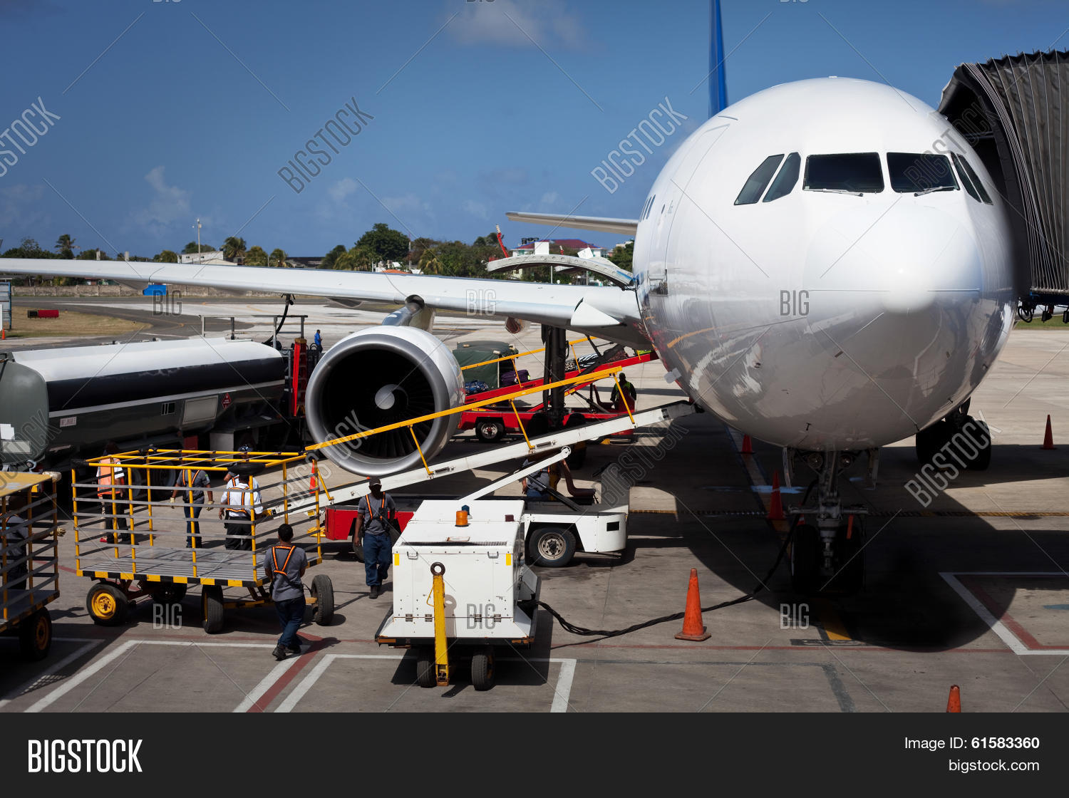 Imagen y foto Airplane Unloading (prueba gratis) | Bigstock