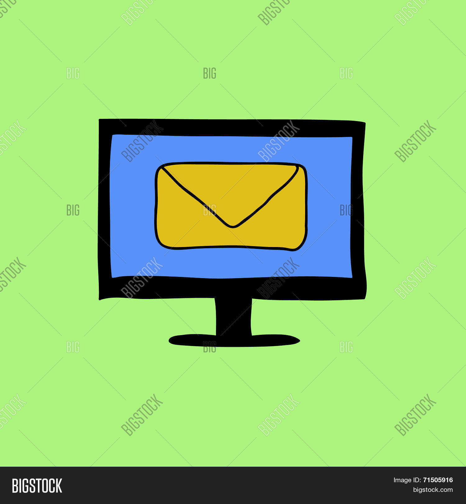 Doodle Color Email Vector & Photo (Free Trial) | Bigstock