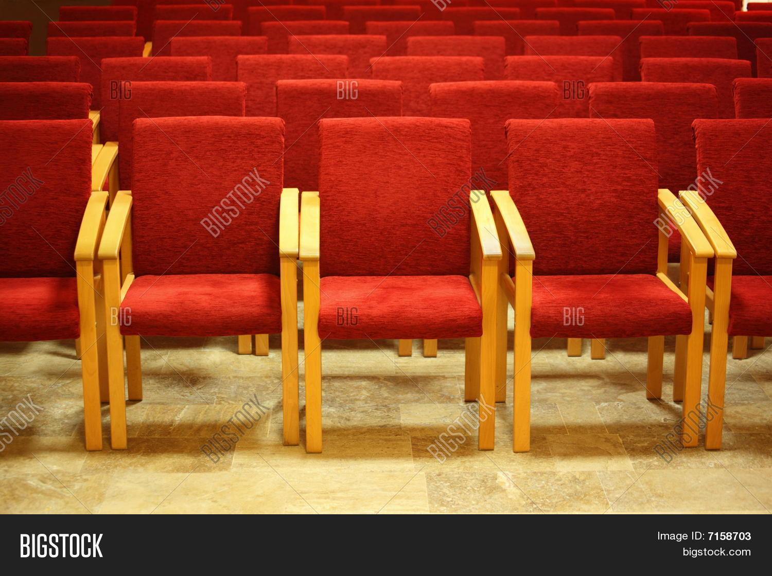 Rows Chairs Empty Image & Photo (Free Trial) | Bigstock