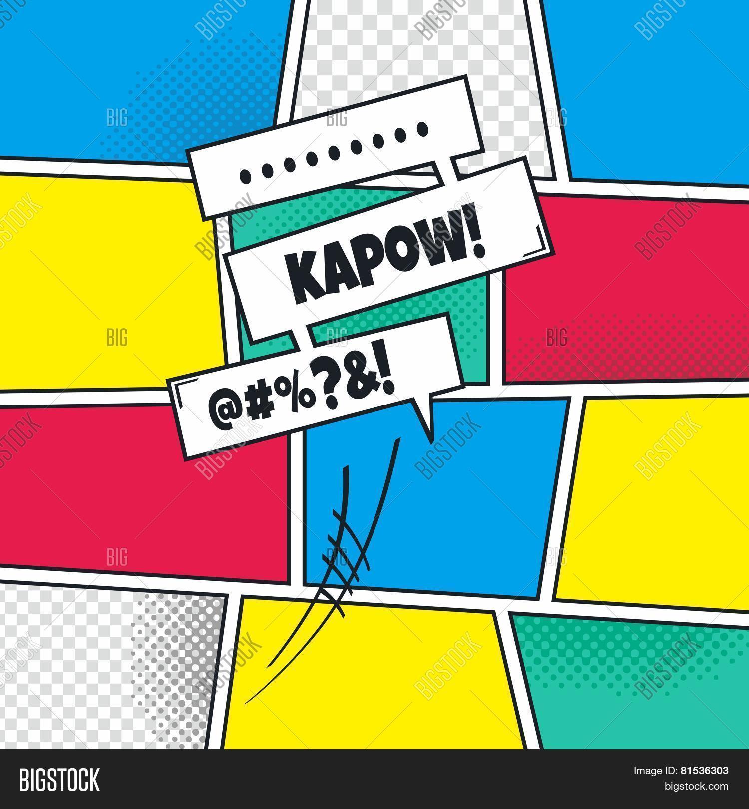 Comic Template Art Vector & Photo (Free Trial) | Bigstock