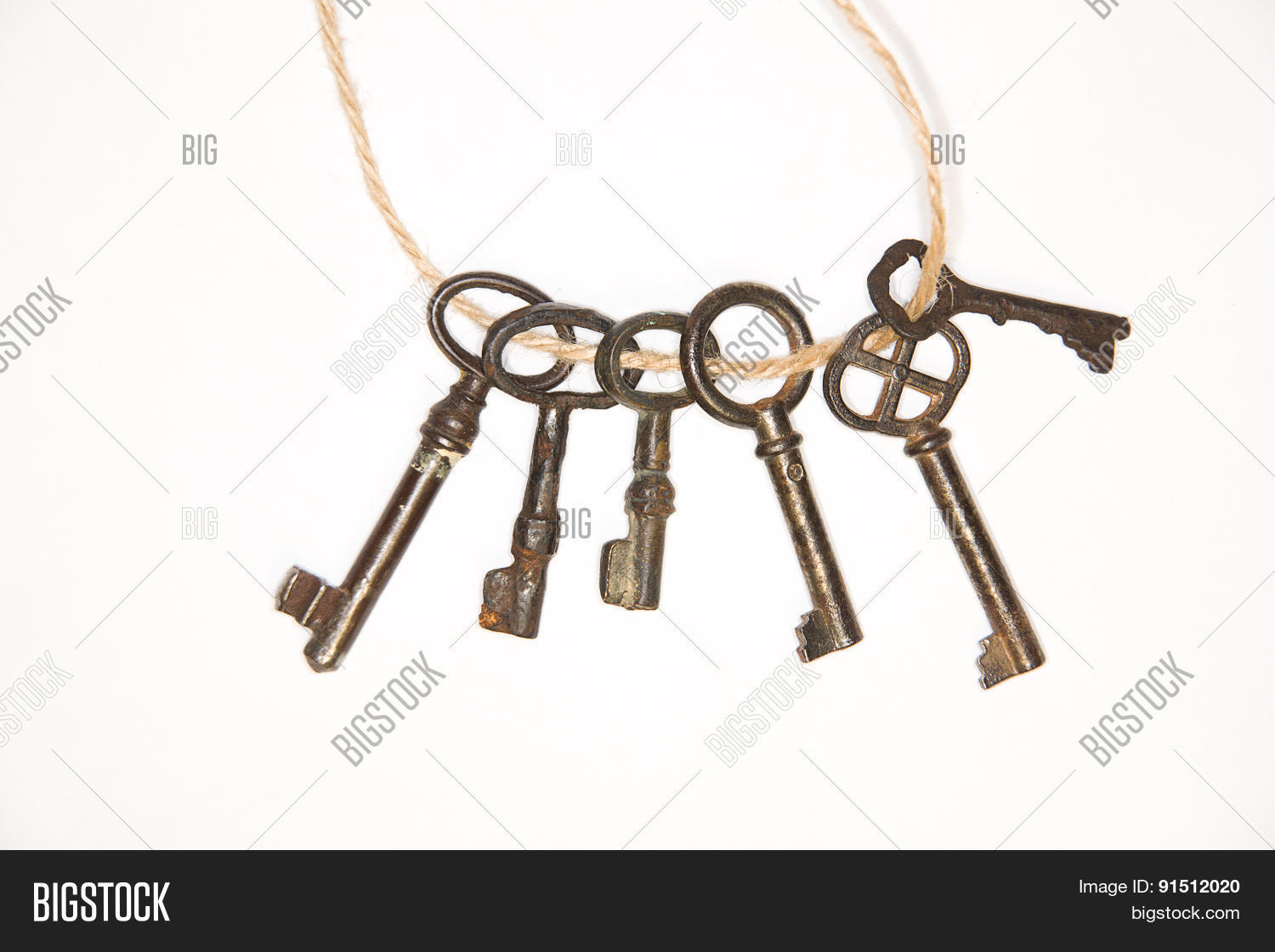 Vintage Keys On Rope Image & Photo (Free Trial) | Bigstock