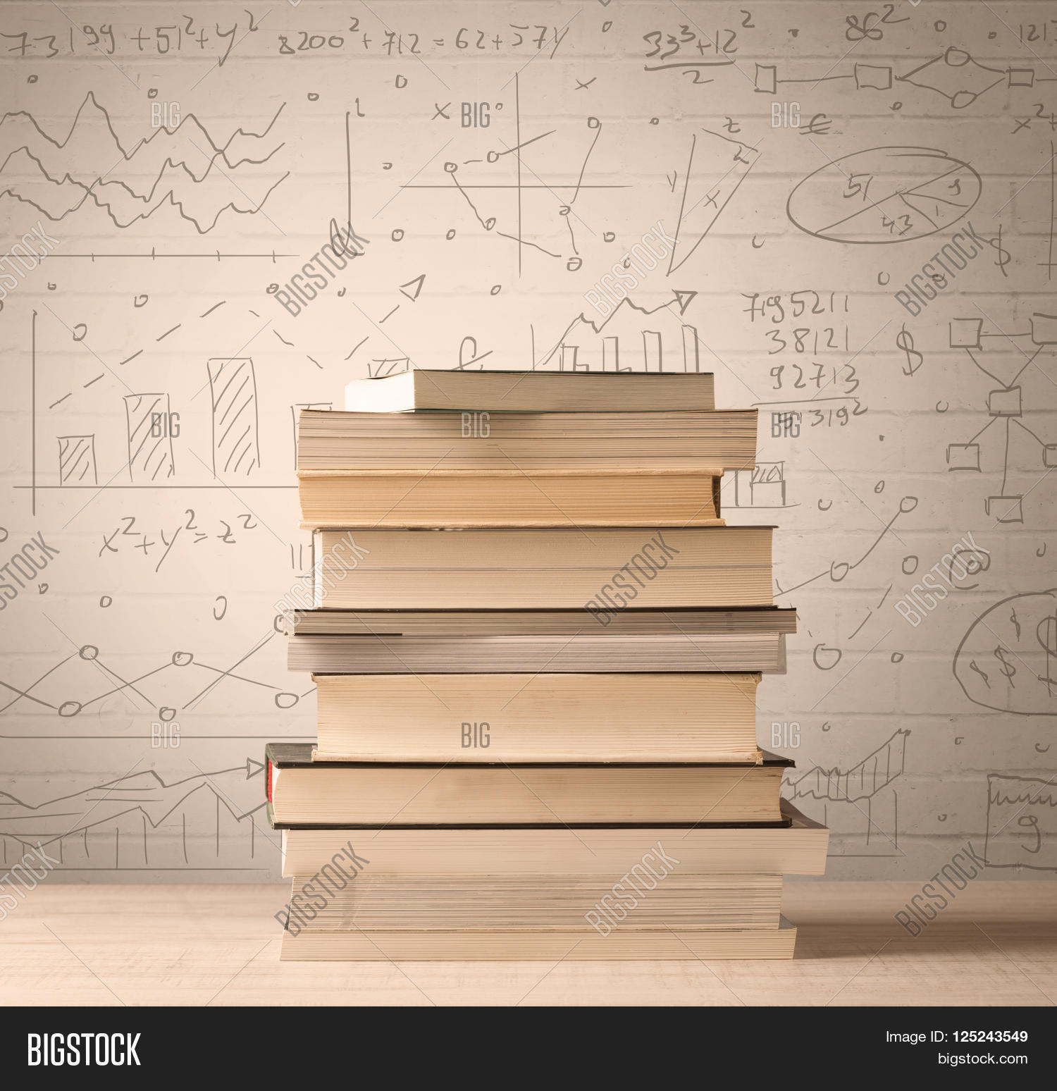 Pile Books Math Image & Photo (Free Trial) | Bigstock