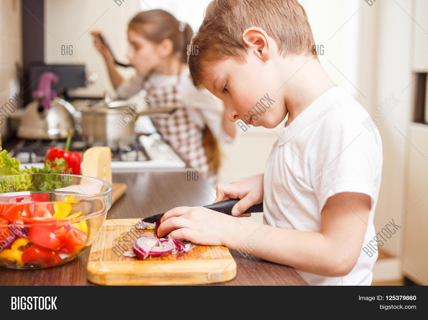 Small Boy Cooking Image & Photo (Free Trial) | Bigstock
