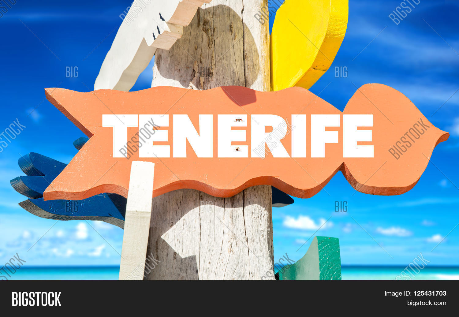 Tenerife Signpost Image & Photo (Free Trial) | Bigstock