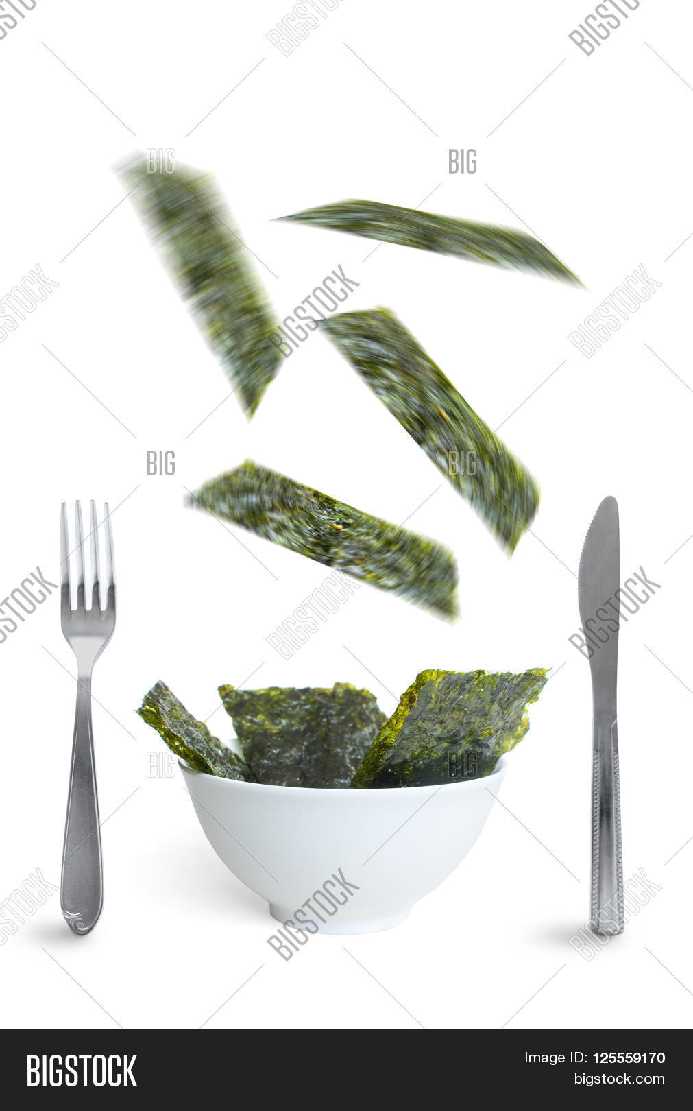 Seaweed Slices Falling Image & Photo (Free Trial) | Bigstock