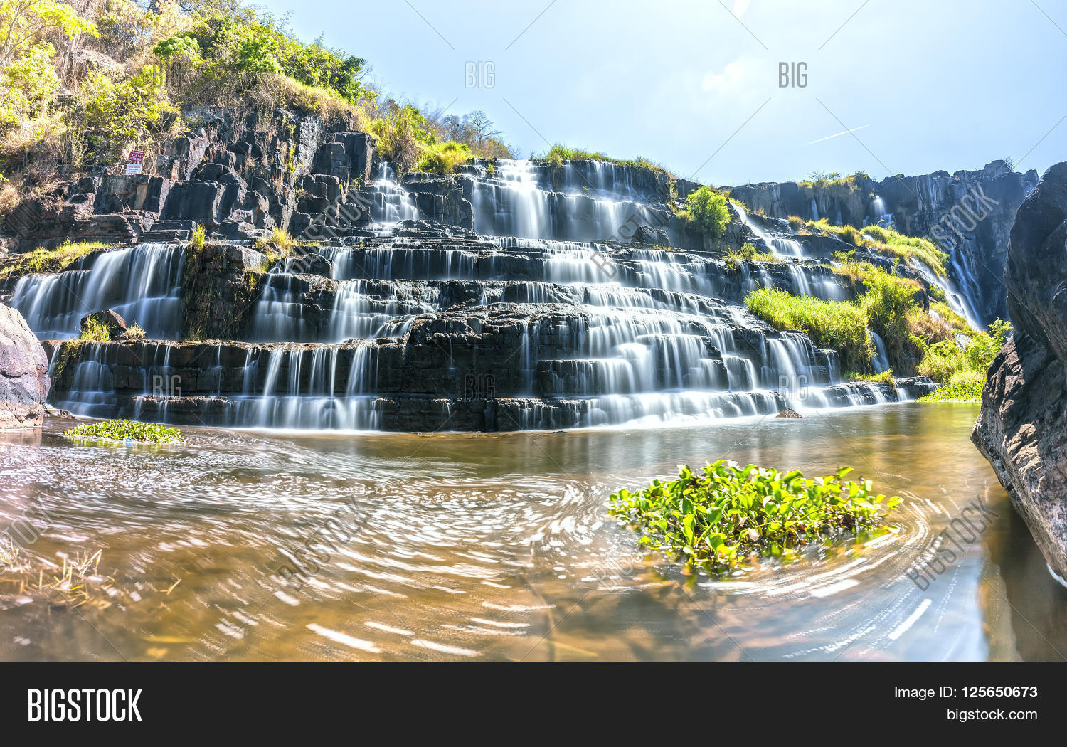 Panorama Waterfall Sun Image & Photo (Free Trial) | Bigstock