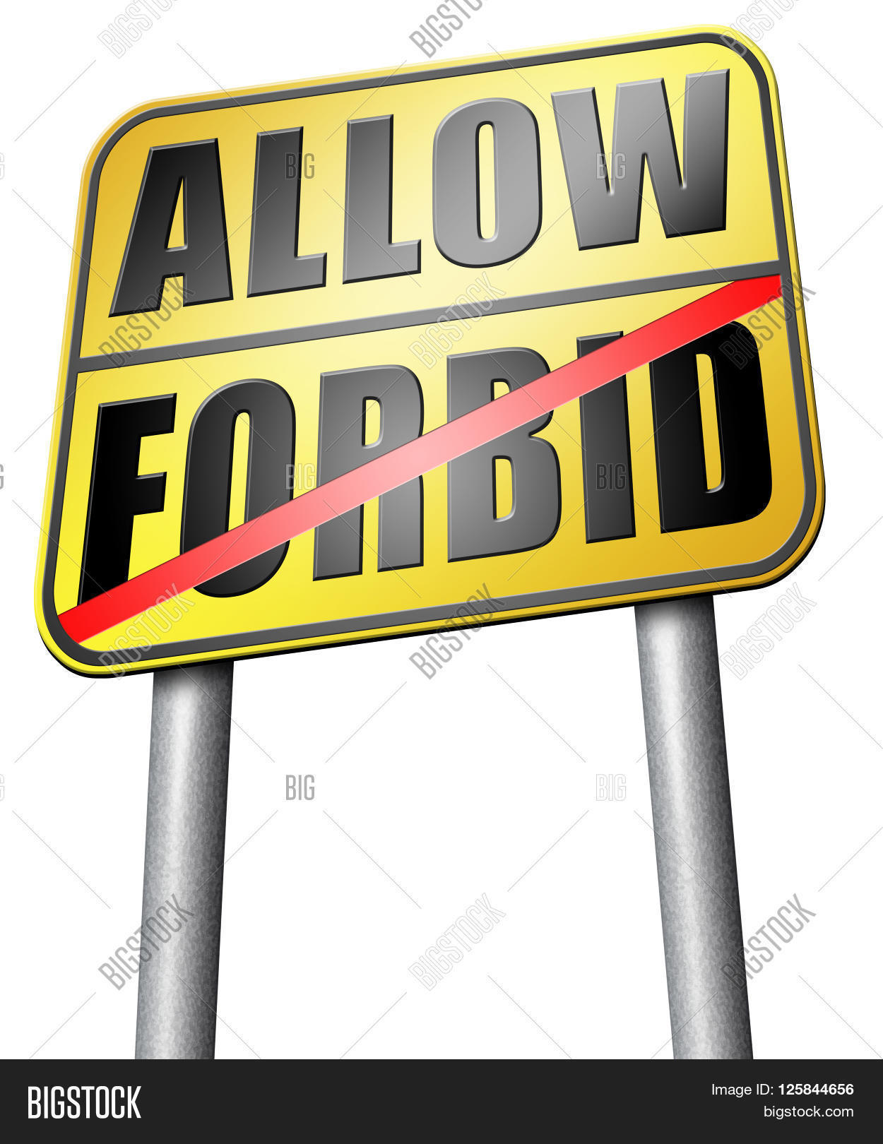 Allow Forbid Asking Image & Photo (Free Trial) | Bigstock