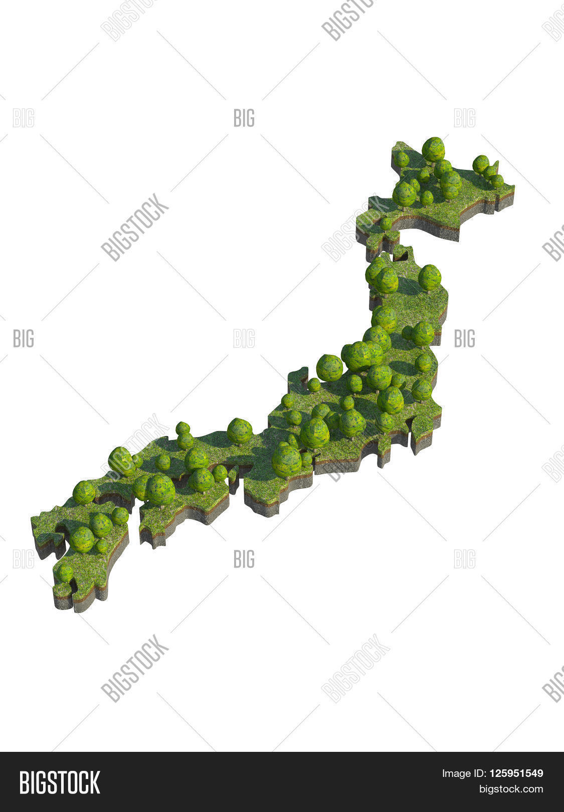 3d Render Japan Map Image & Photo (Free Trial) | Bigstock