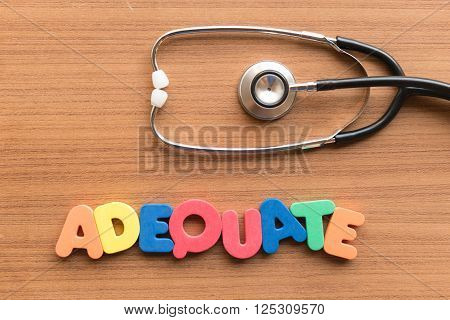 Adequate Medical Word Image & Photo (Free Trial) | Bigstock