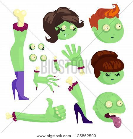 Set Body Parts Zombie Vector & Photo (Free Trial) | Bigstock