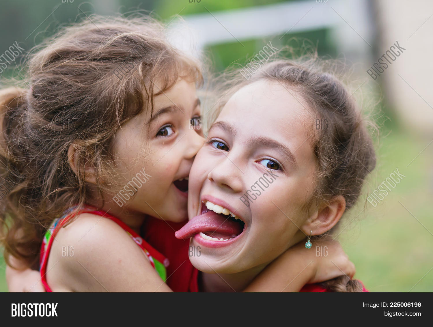 Two Happy Little Girls Image & Photo (Free Trial) | Bigstock