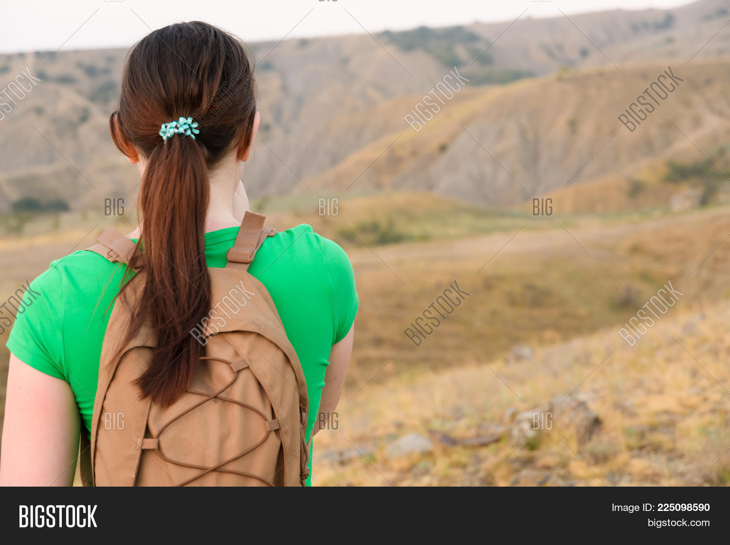 Girl Stands His Back Image & Photo (Free Trial) | Bigstock