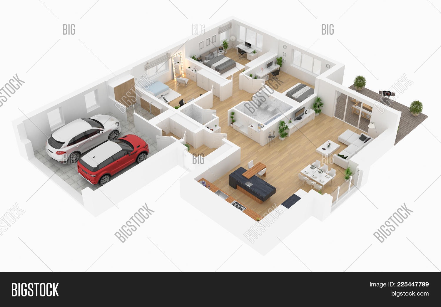 Floor Plan Top View. Image & Photo (Free Trial) | Bigstock