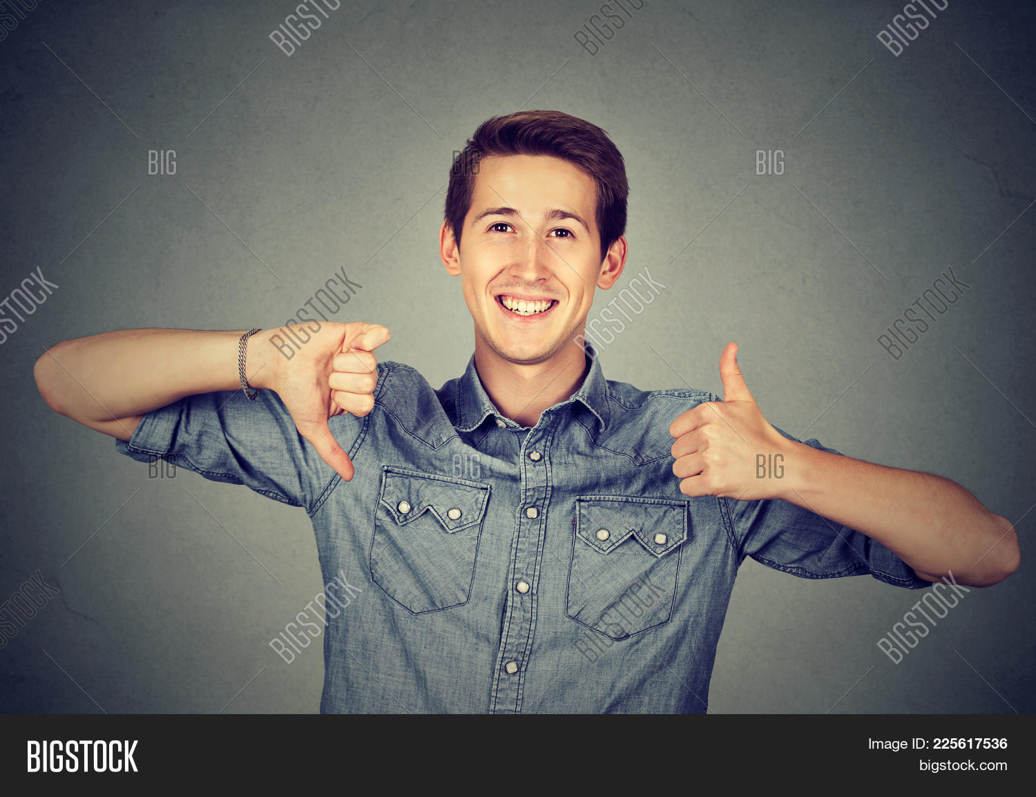 Happy Man Thumbs Down Image & Photo (Free Trial) | Bigstock