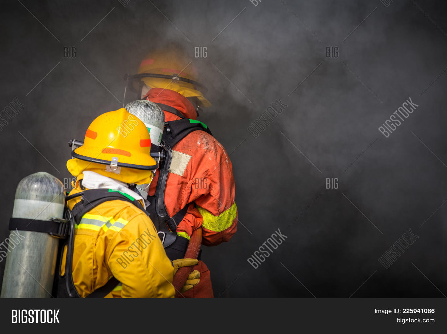 Two Firemen Water Image & Photo (Free Trial) | Bigstock