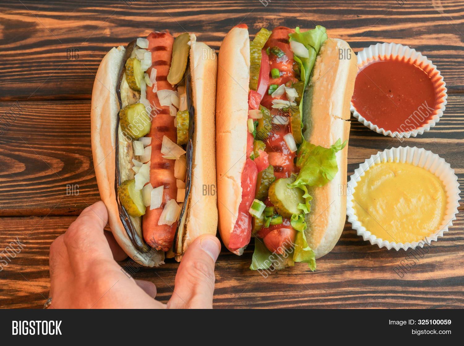Hand Holding Hot Dog Image & Photo (Free Trial) | Bigstock