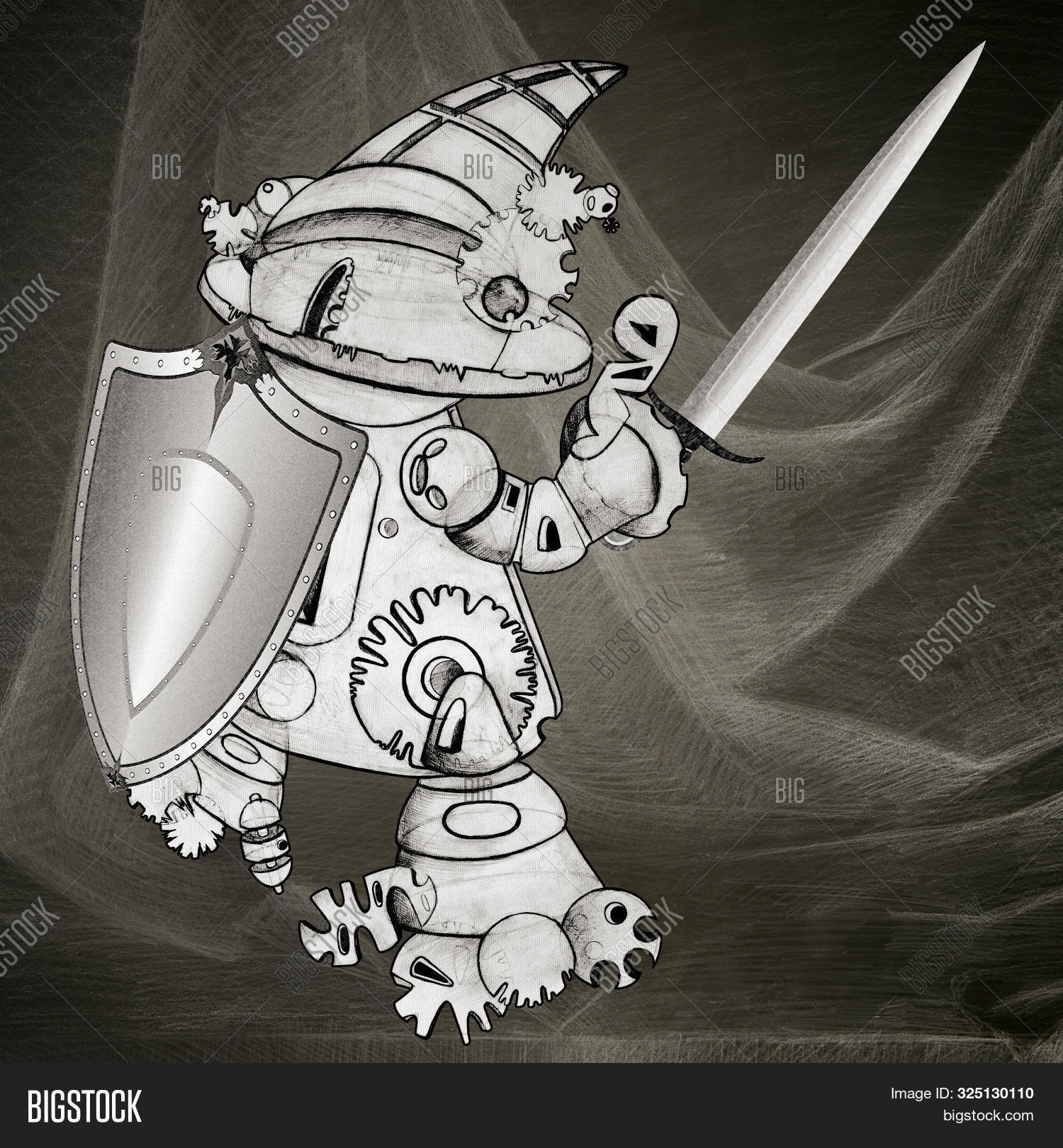 Robot Sword Shield Image & Photo (Free Trial) | Bigstock