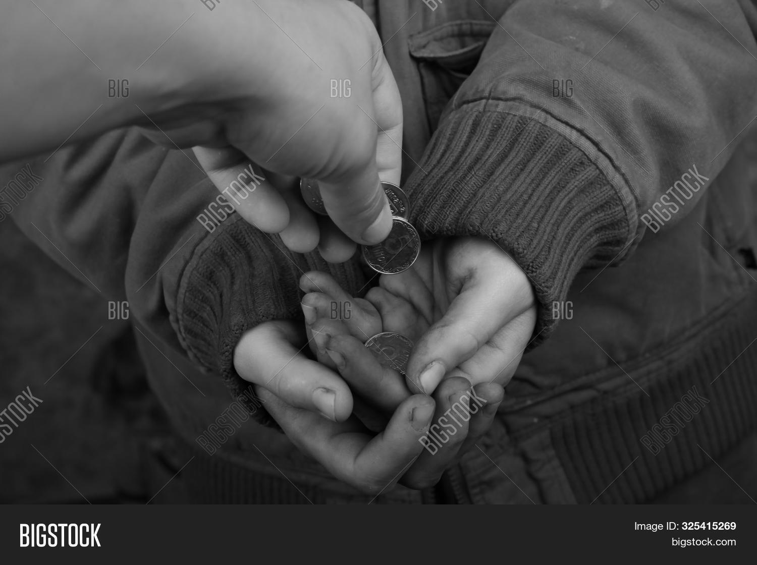 Guy Gives Coins Beggar Image & Photo (Free Trial) | Bigstock