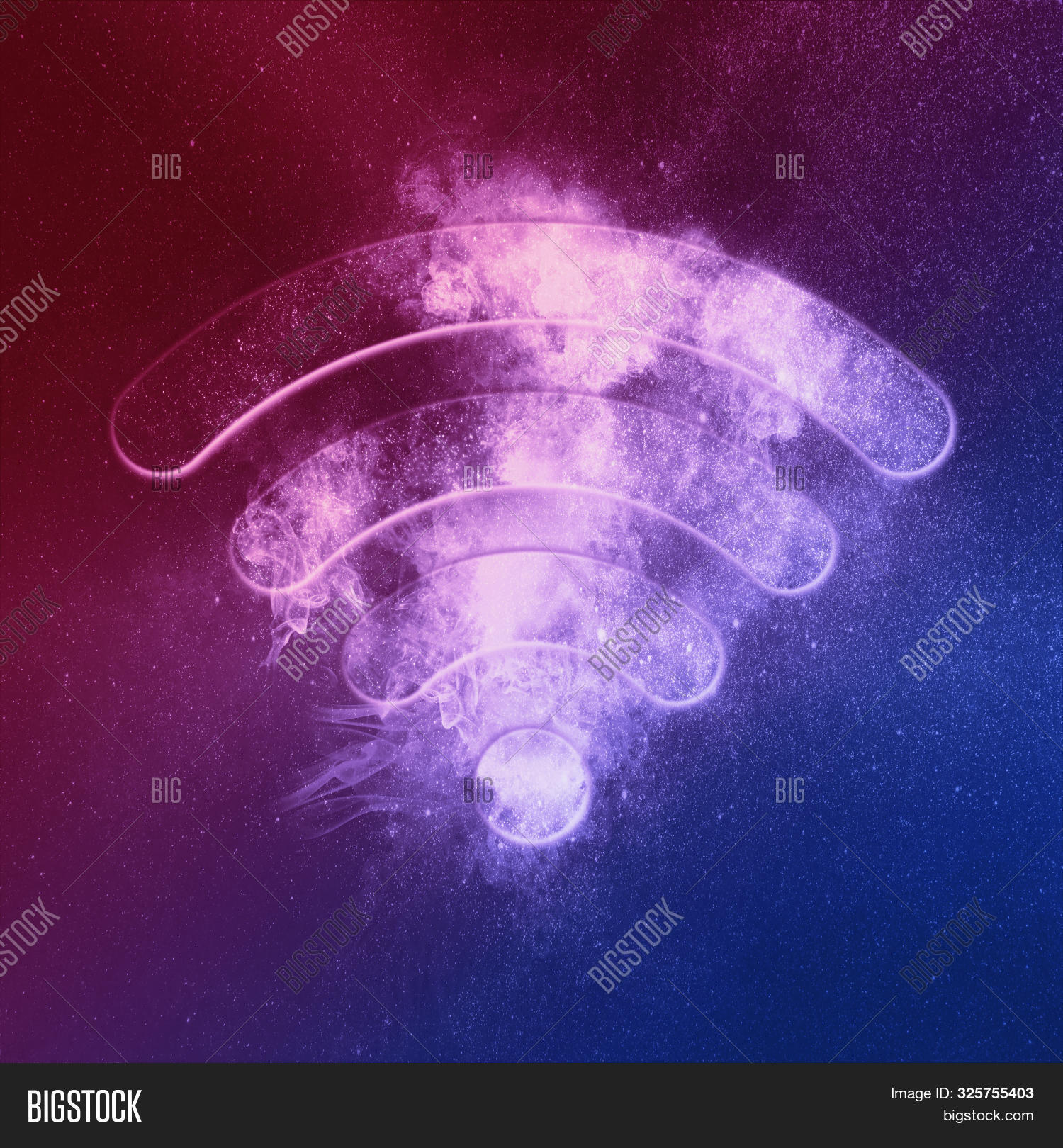 Wi Fi Sign Red Blue. Image & Photo (Free Trial) | Bigstock