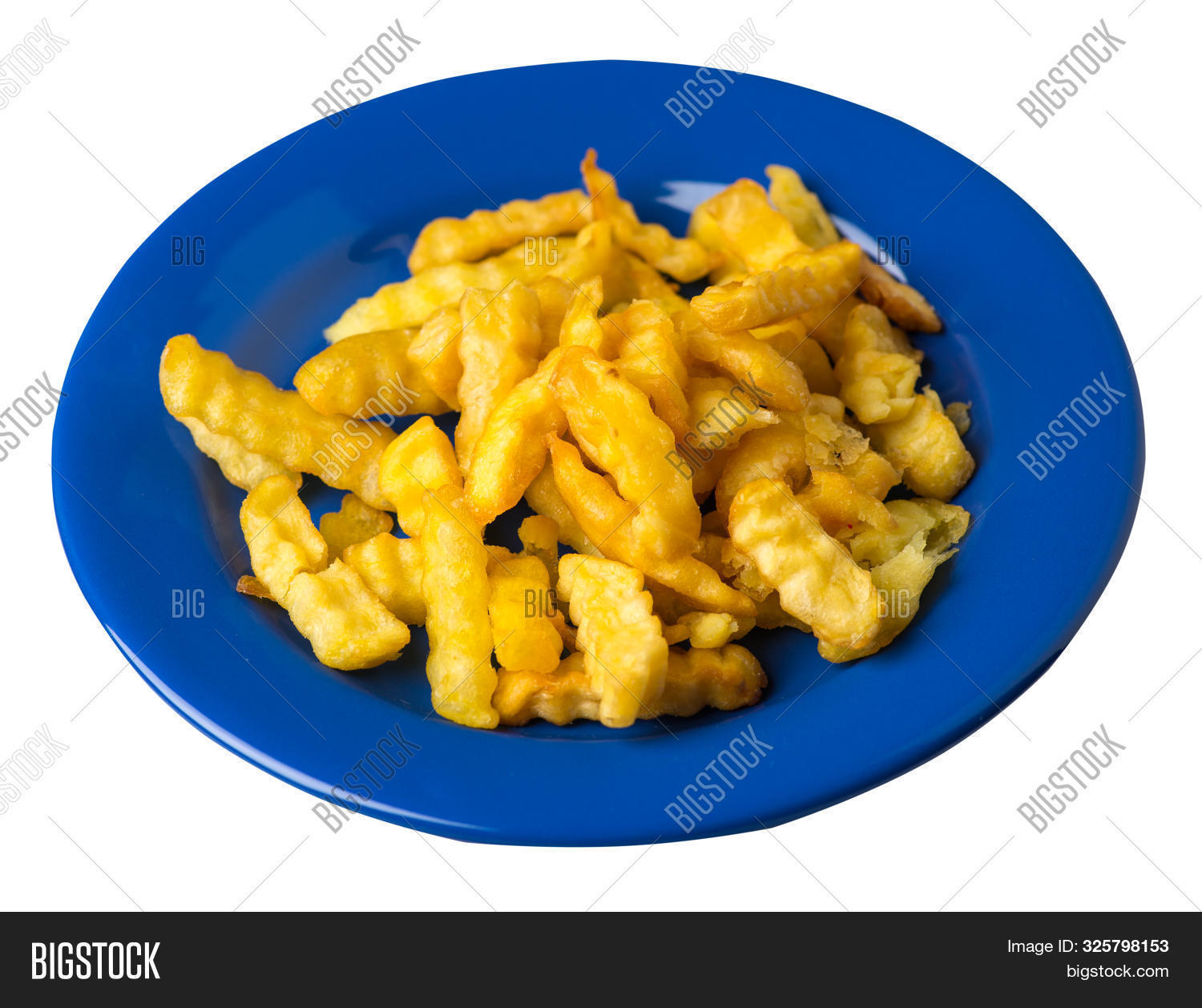 French Fries On Blue Image & Photo (Free Trial) | Bigstock