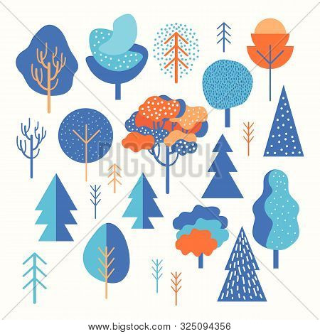 Geometric Forest Set Vector & Photo (Free Trial) | Bigstock