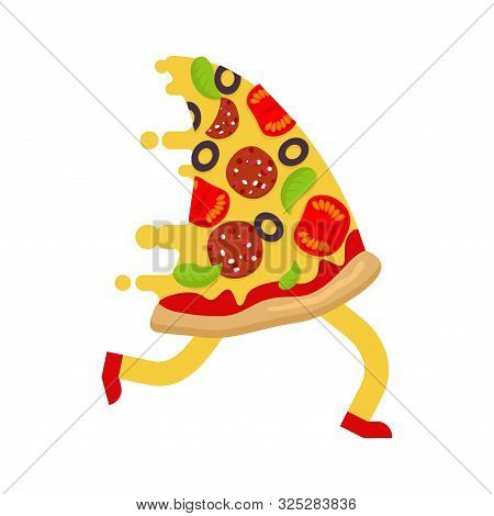 Pizza Run Isolated. Vector & Photo (Free Trial) | Bigstock