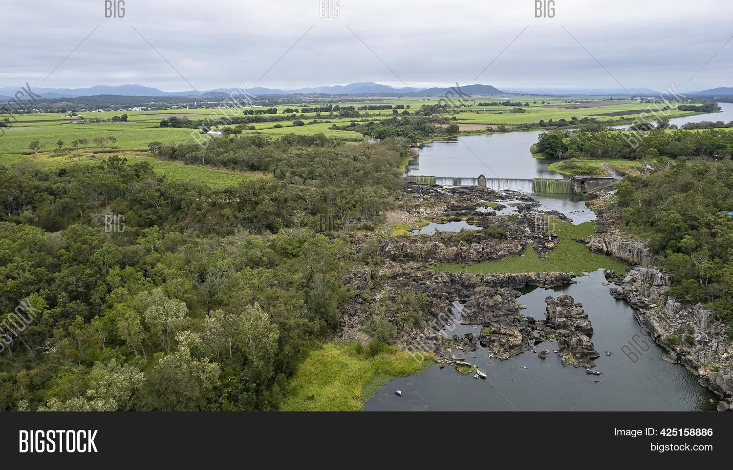 Aerial Dam Wall On Image & Photo (Free Trial) | Bigstock