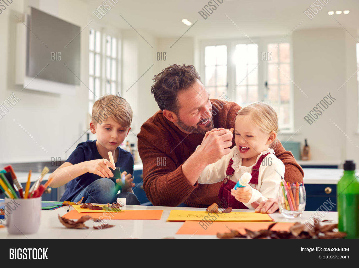 Father Children Home Image & Photo (Free Trial) | Bigstock