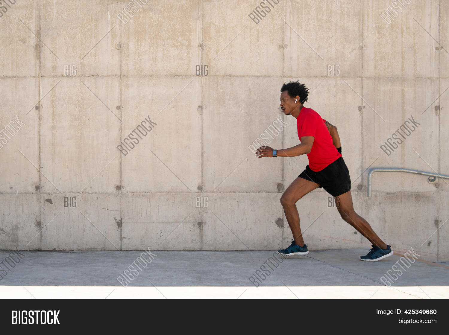 Athletic Man Running Image & Photo (Free Trial) | Bigstock