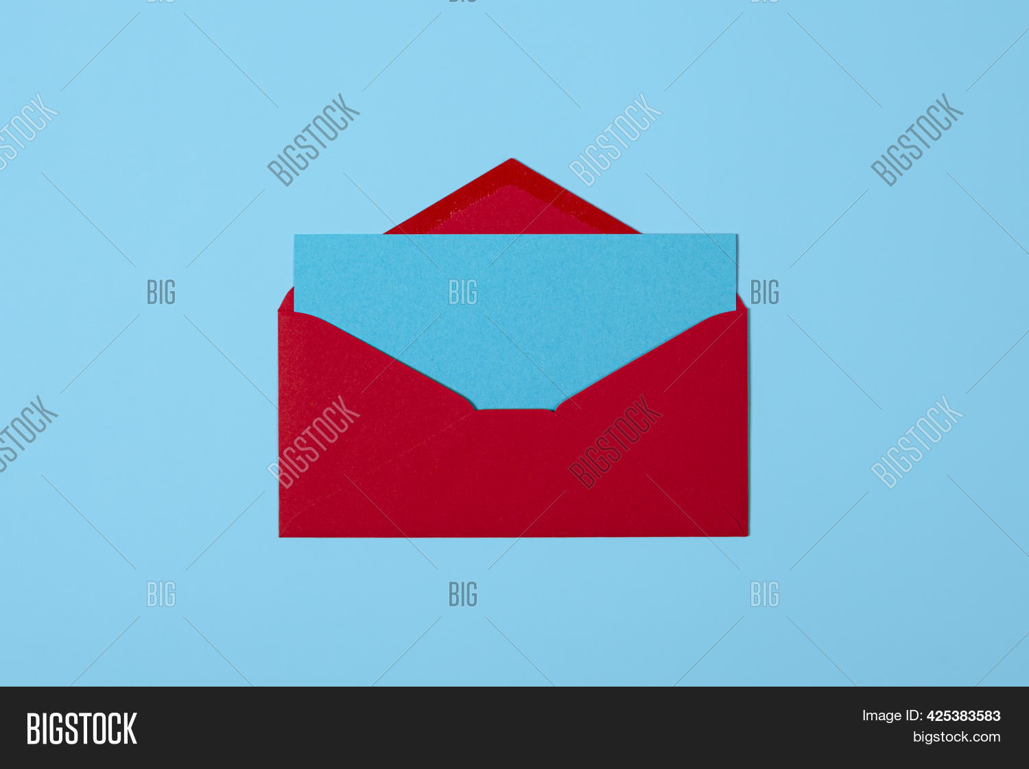 Blank Blue Card Red Image & Photo (Free Trial) | Bigstock