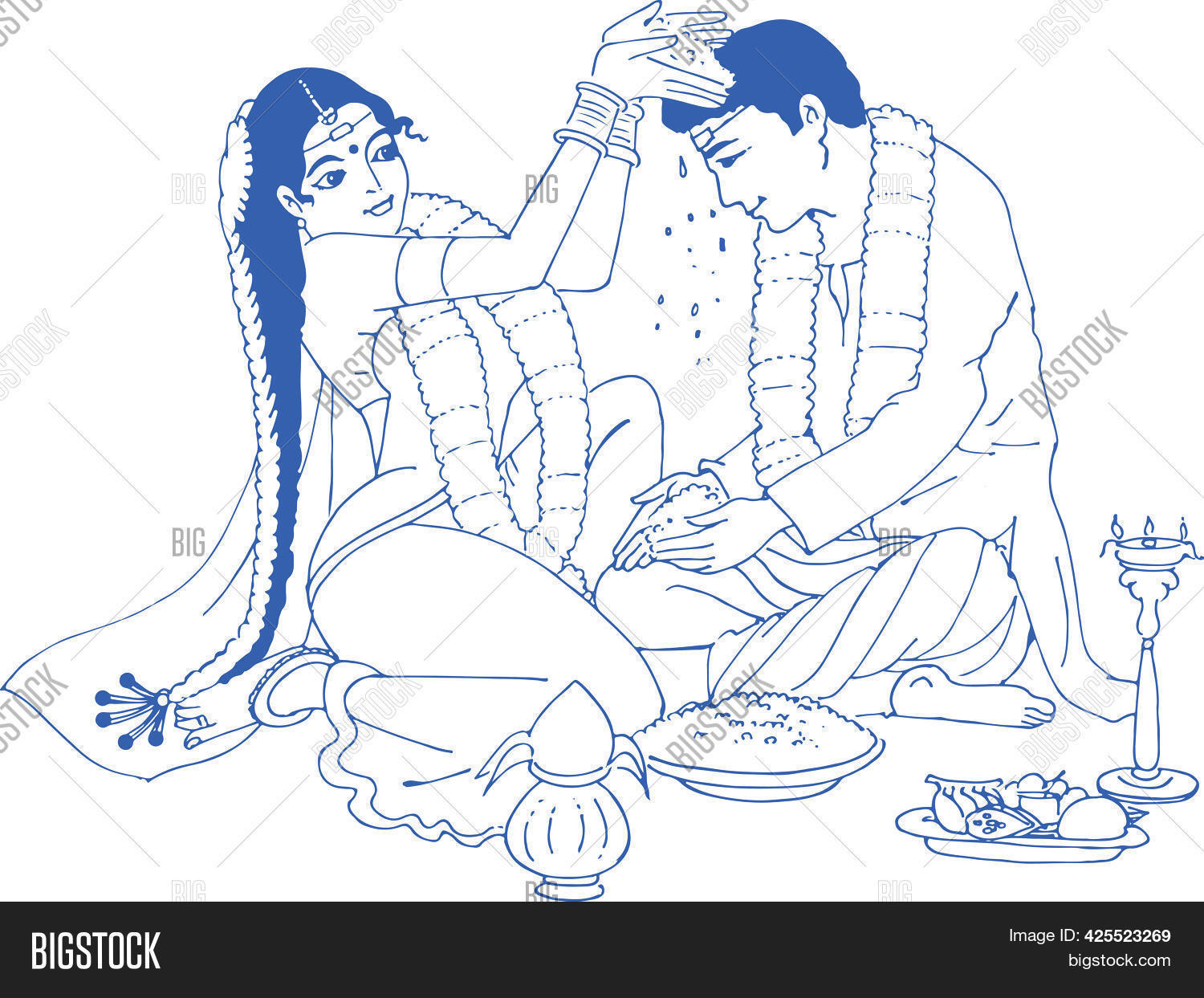 Sketch Indian Wedding Image & Photo (Free Trial) | Bigstock