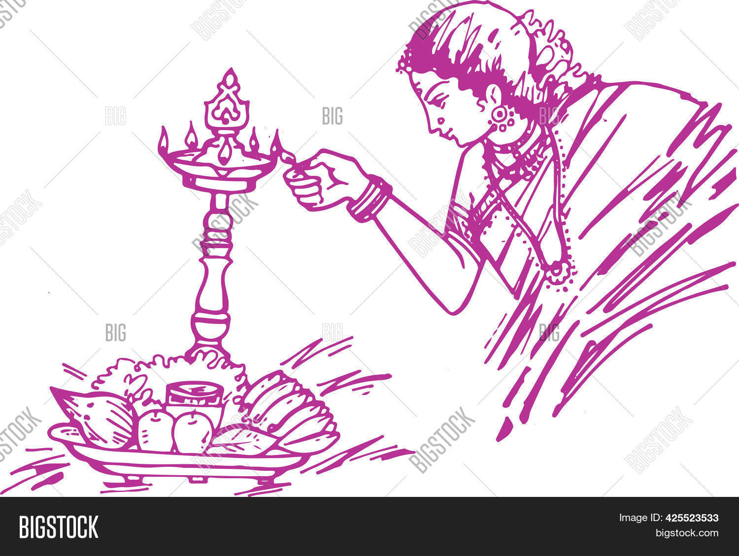 Sketch Indian Wedding Image & Photo (Free Trial) | Bigstock