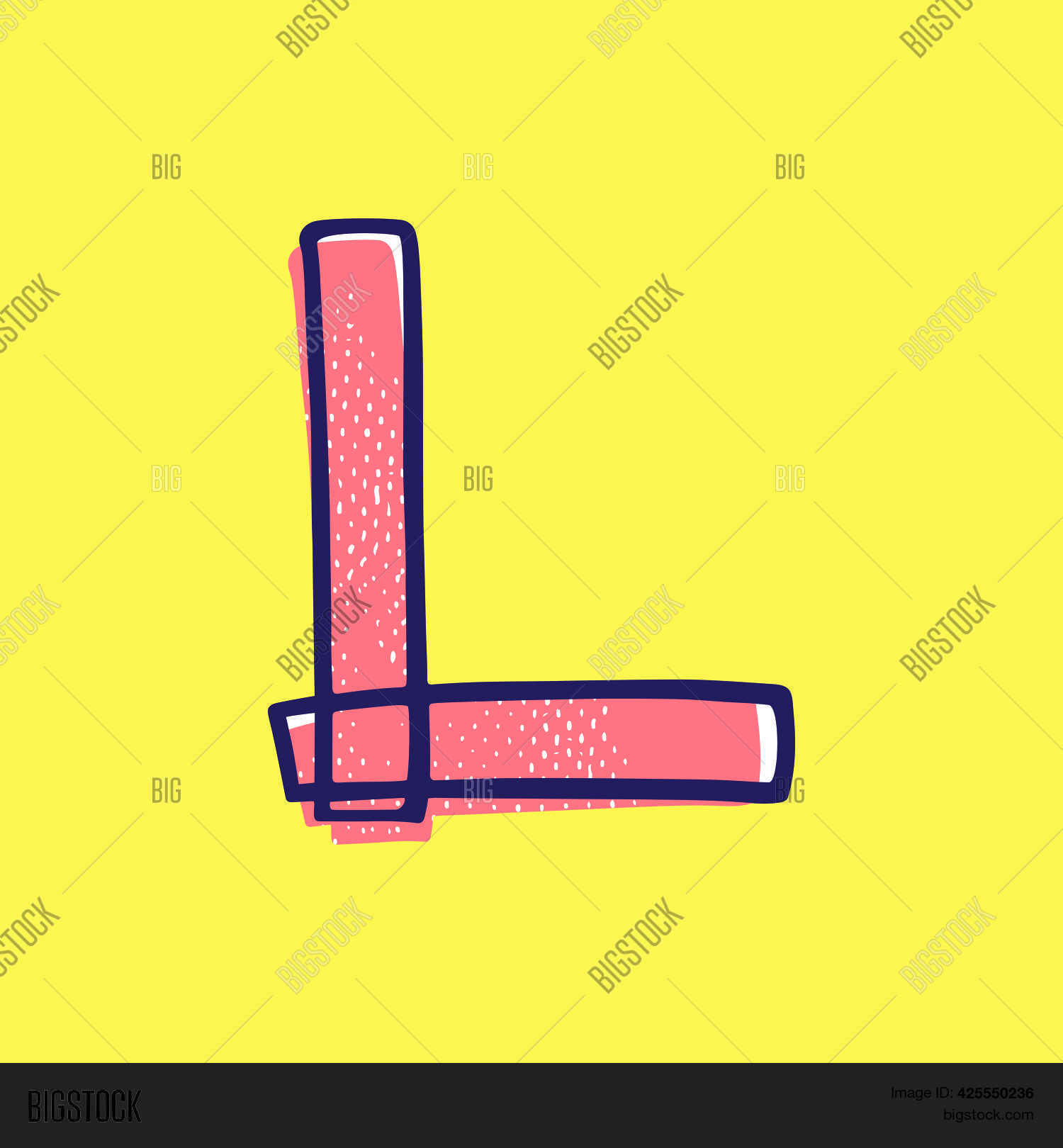 Kid Style Letter L Vector & Photo (Free Trial) | Bigstock