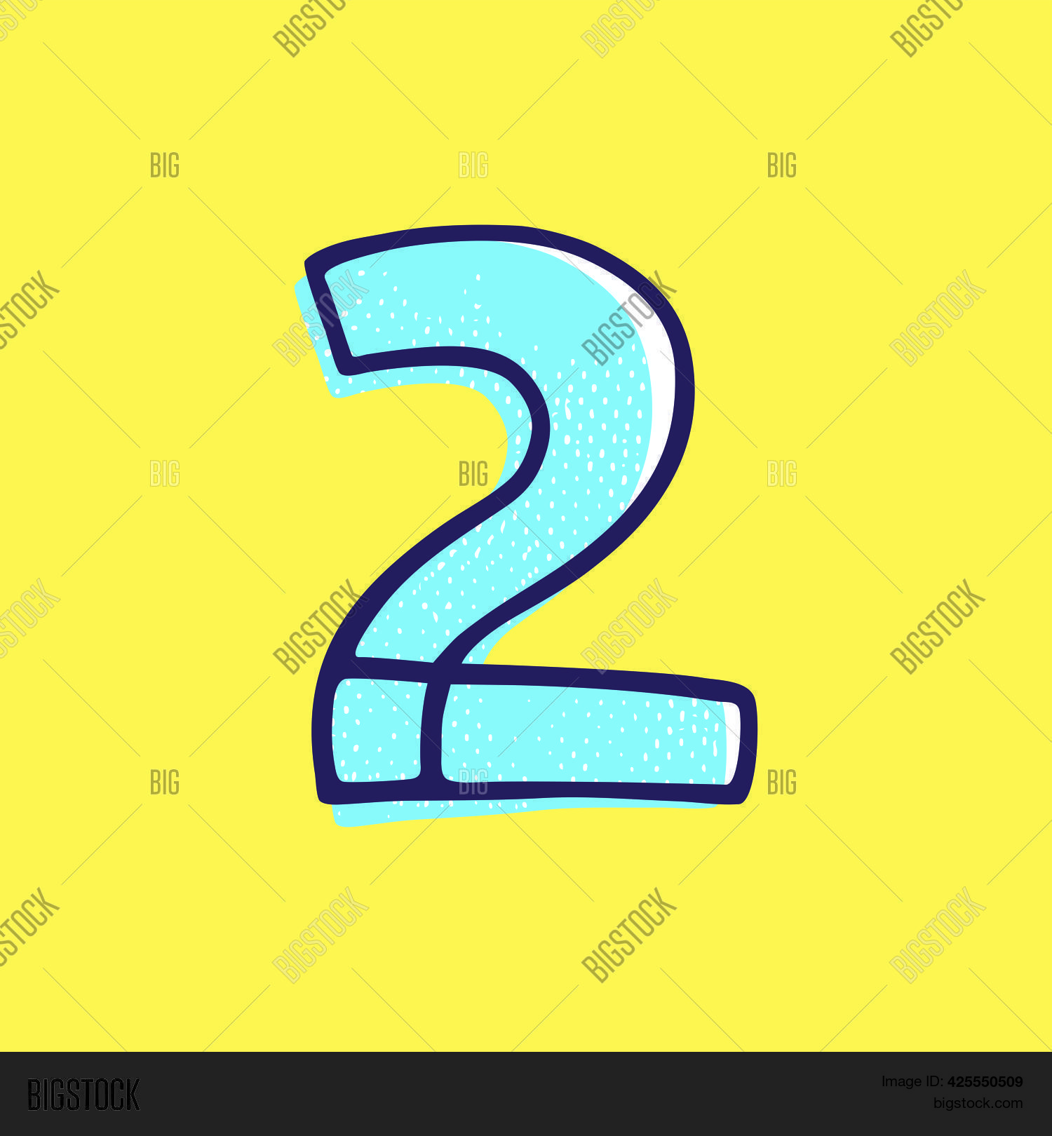 Kid Style Number Two Vector & Photo (Free Trial) | Bigstock