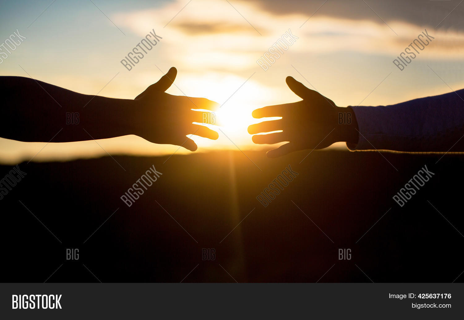 Two Hands Silhouette Image & Photo (Free Trial) | Bigstock