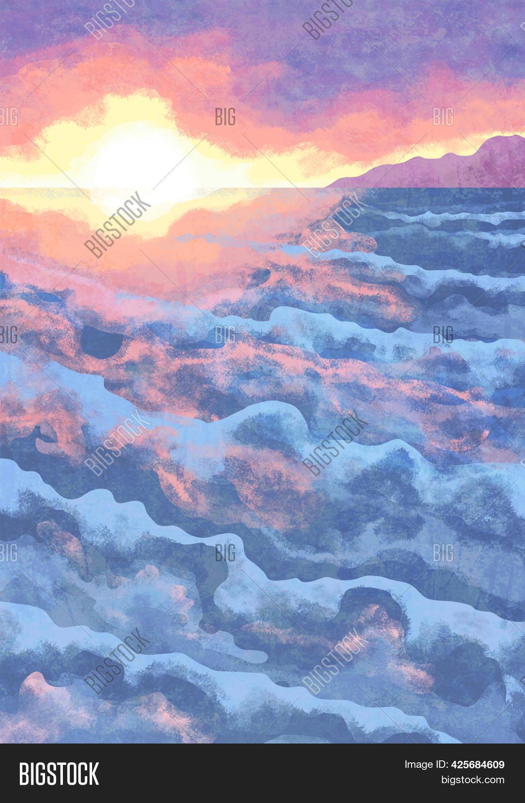 Boho Sea Beach Waves Image & Photo (Free Trial) | Bigstock