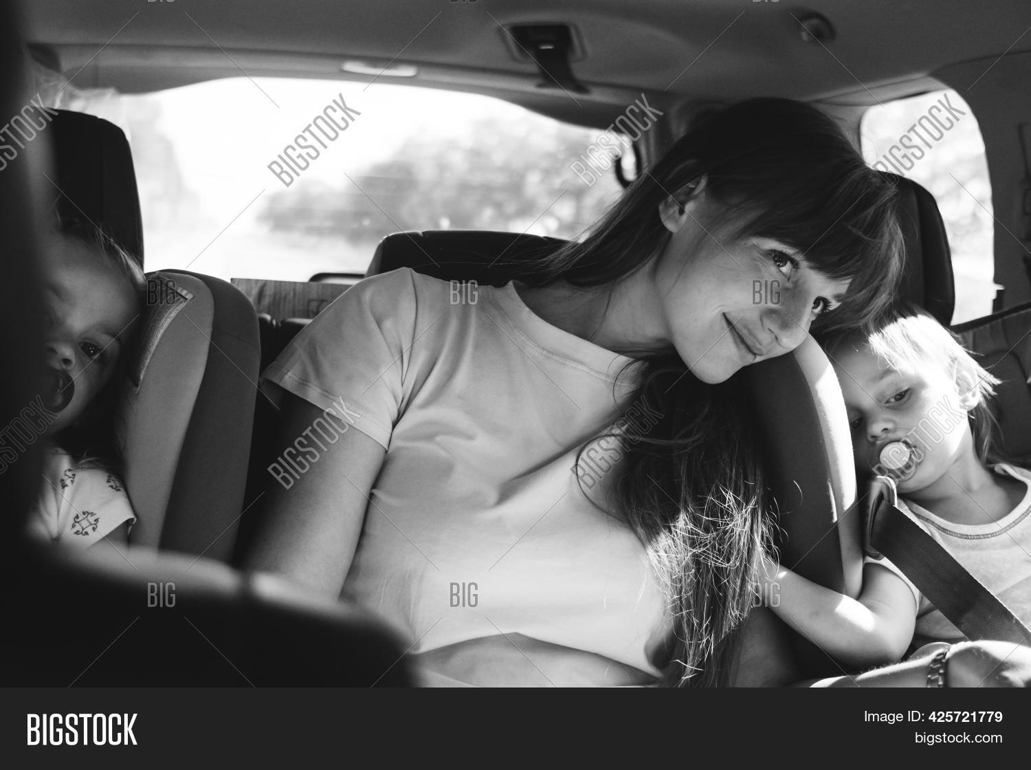 Mom Two Children Back Image & Photo (Free Trial) | Bigstock